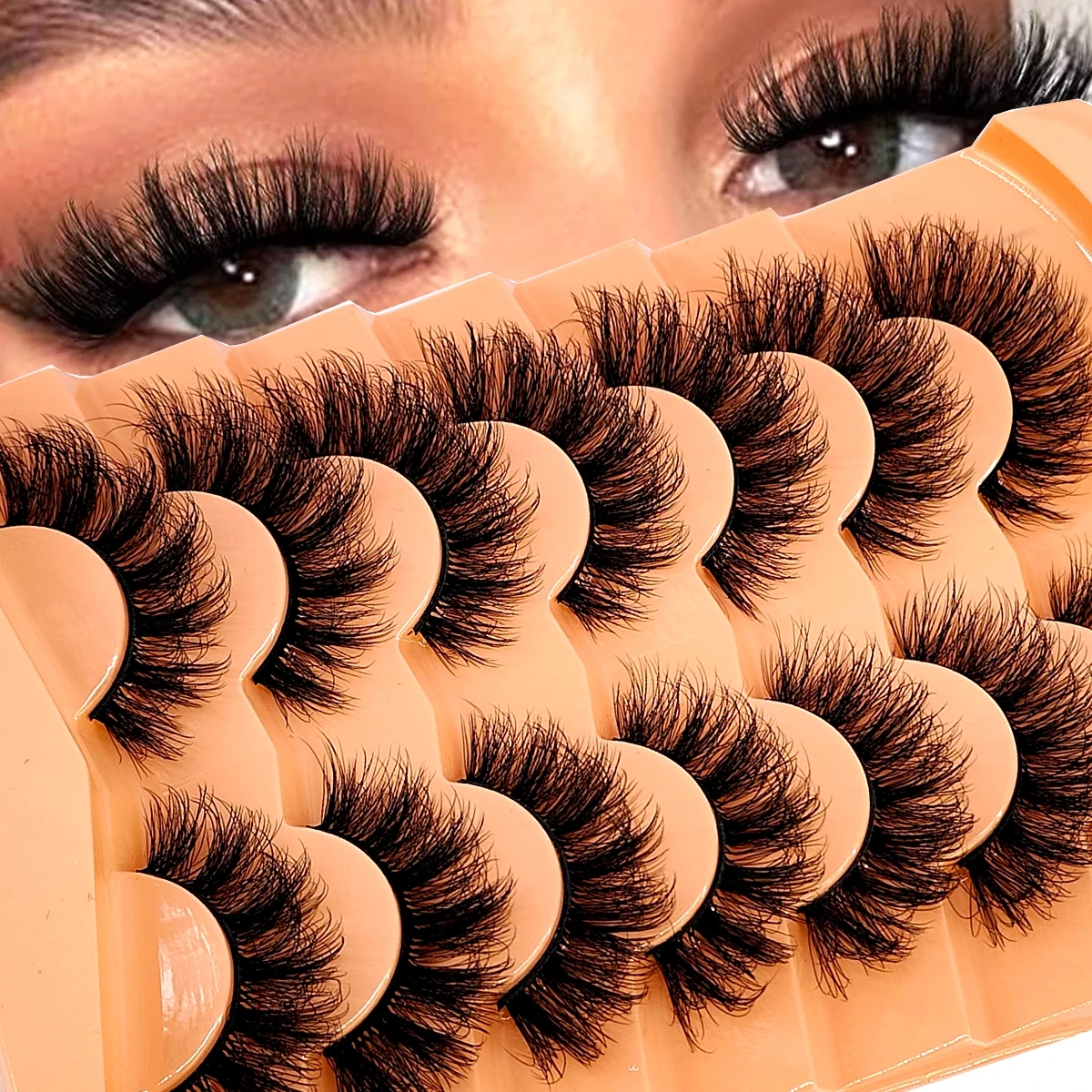 New-7-Pairs-Eyelashes-Makeup-Soft-Fluffy-3D-Mink-False-Eyelashes-Thick ...