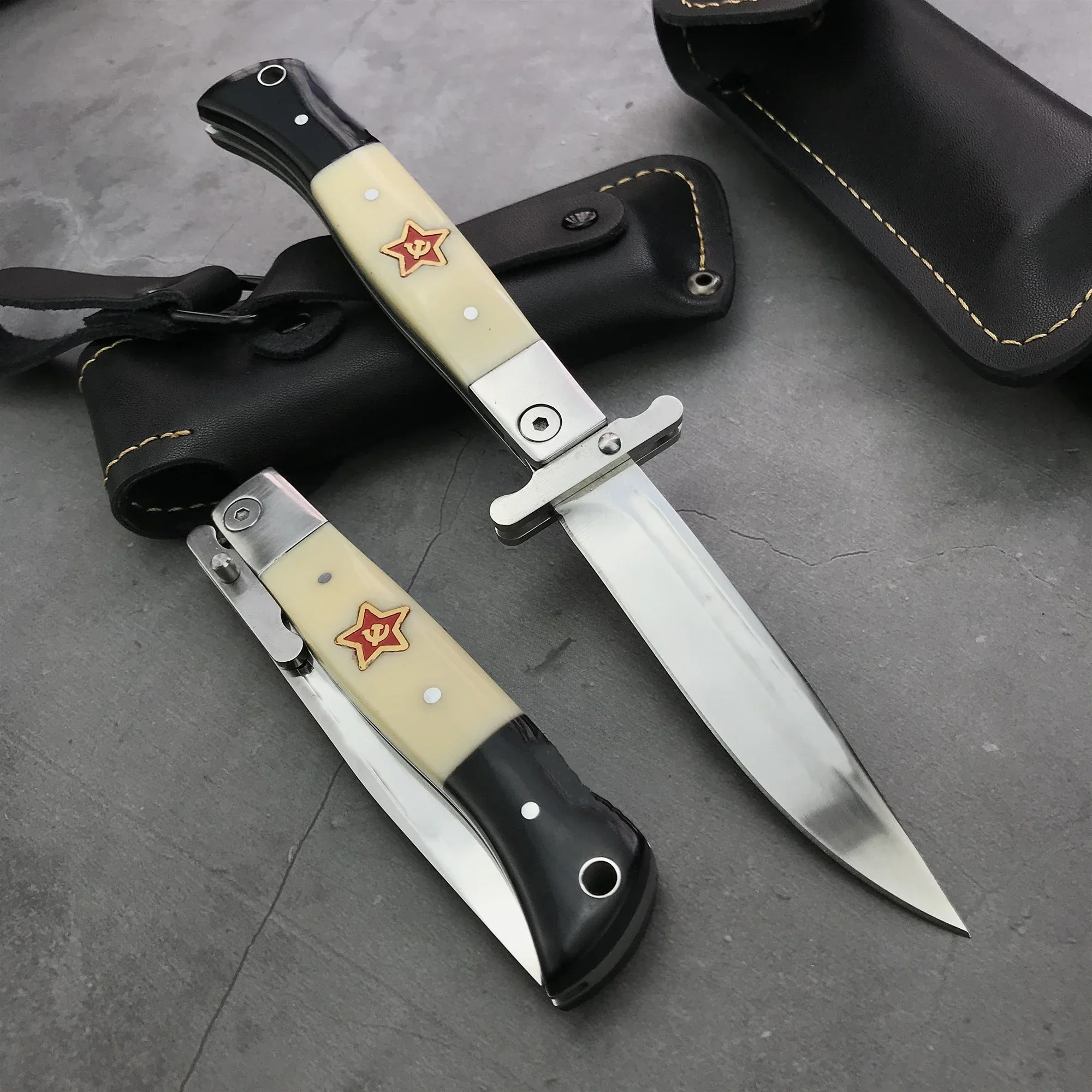 Russian-Finka-NKVD-KGB-Folding-Knife-Outdoor-Hunting-Knives-Survival ...