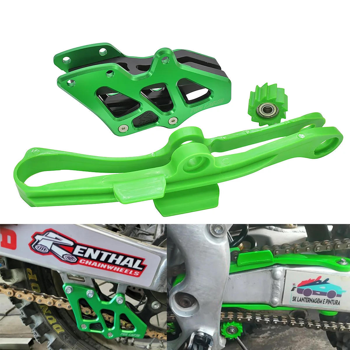 Gu-a-de-cadena-CNC-para-motocicleta-Protector-de-rodillo-basculante ...