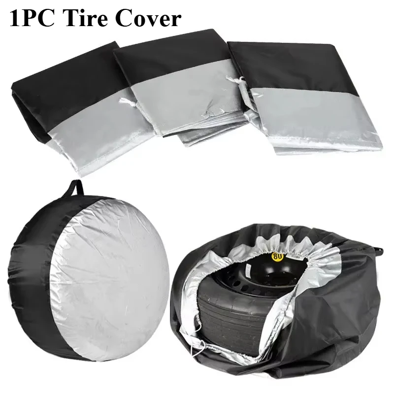 Tire Cover Case Car Spare Tire Cover Storage Bags Carry Tote Polyester ...