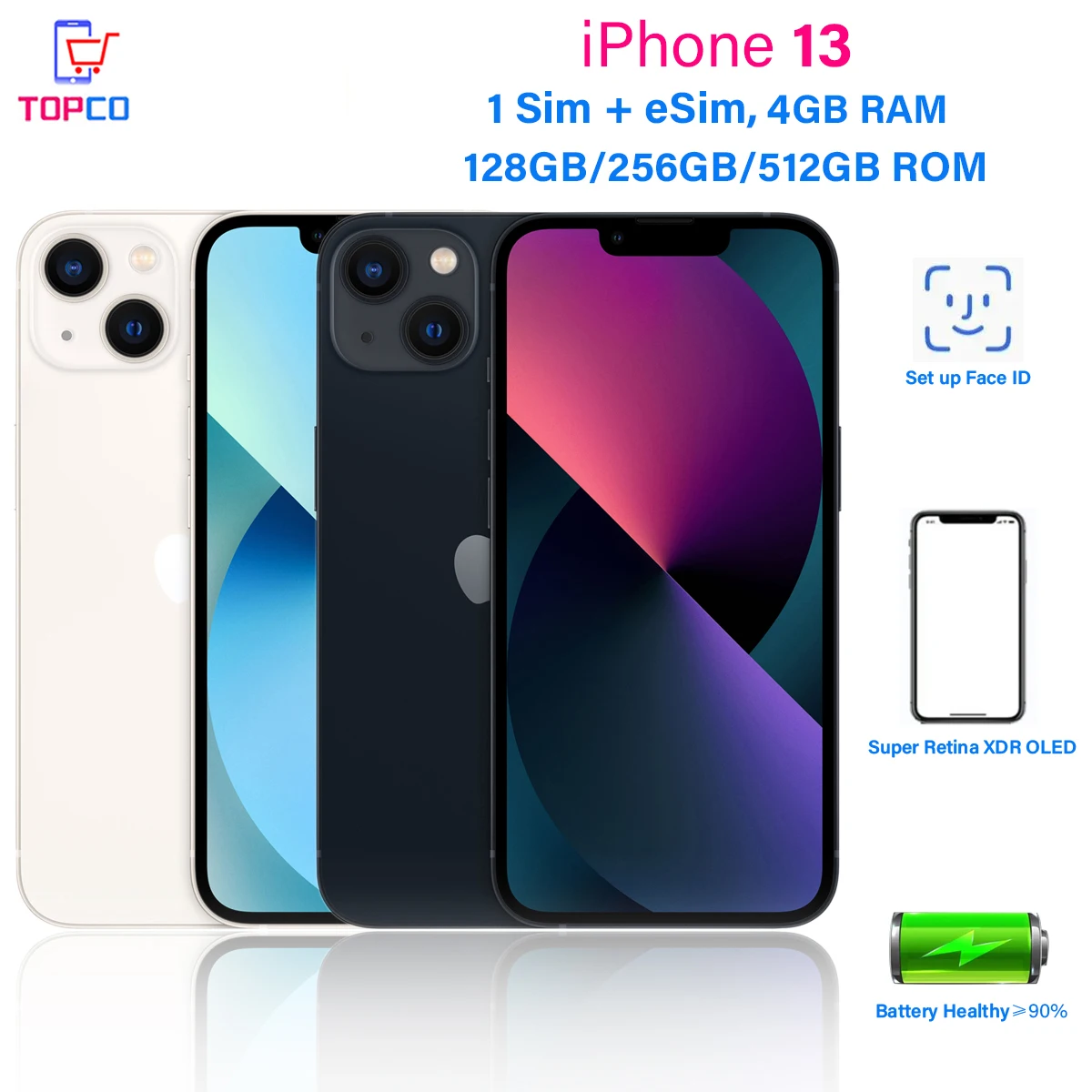 Apple-iPhone-13-Celular-Super-Retina-Genu-no-OLED-Face-ID-NFC-A15-IOS ...