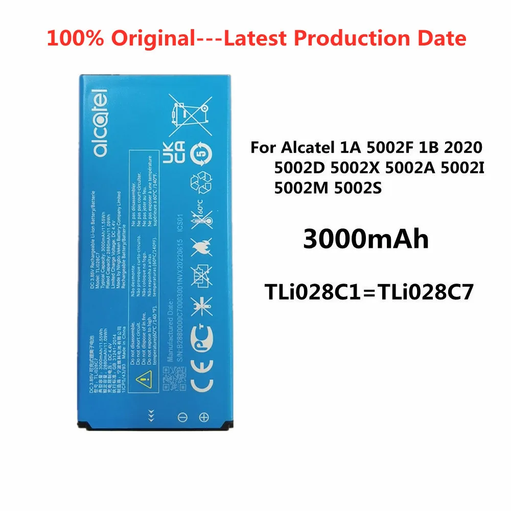 High Capacity 100% Original TLi028C7 Battery TLi028C1 For Alcatel 1A ...