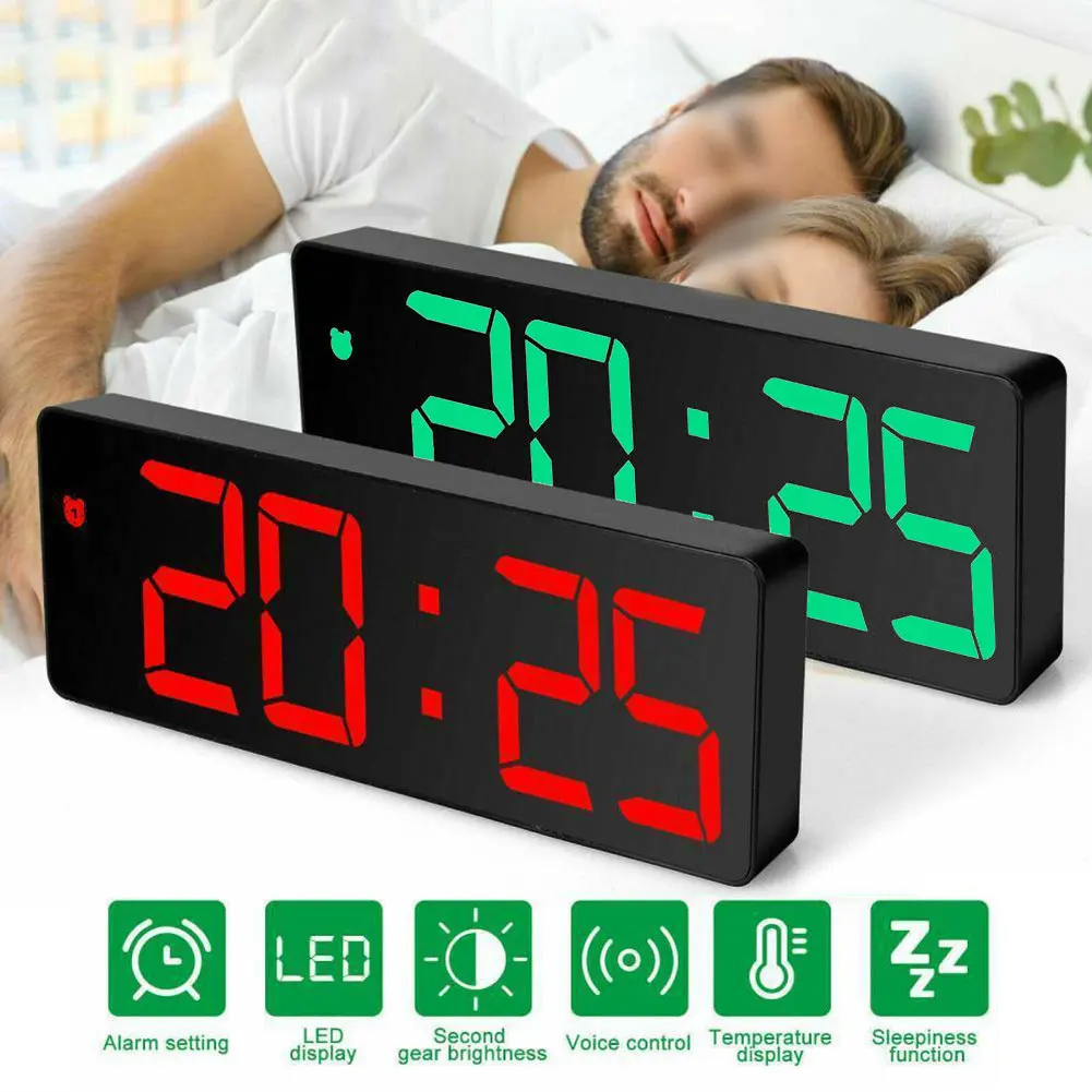 Smart-LED-Clock-Bedside-Digital-Alarm-Clocks-Desktop-Table-Electronic ...