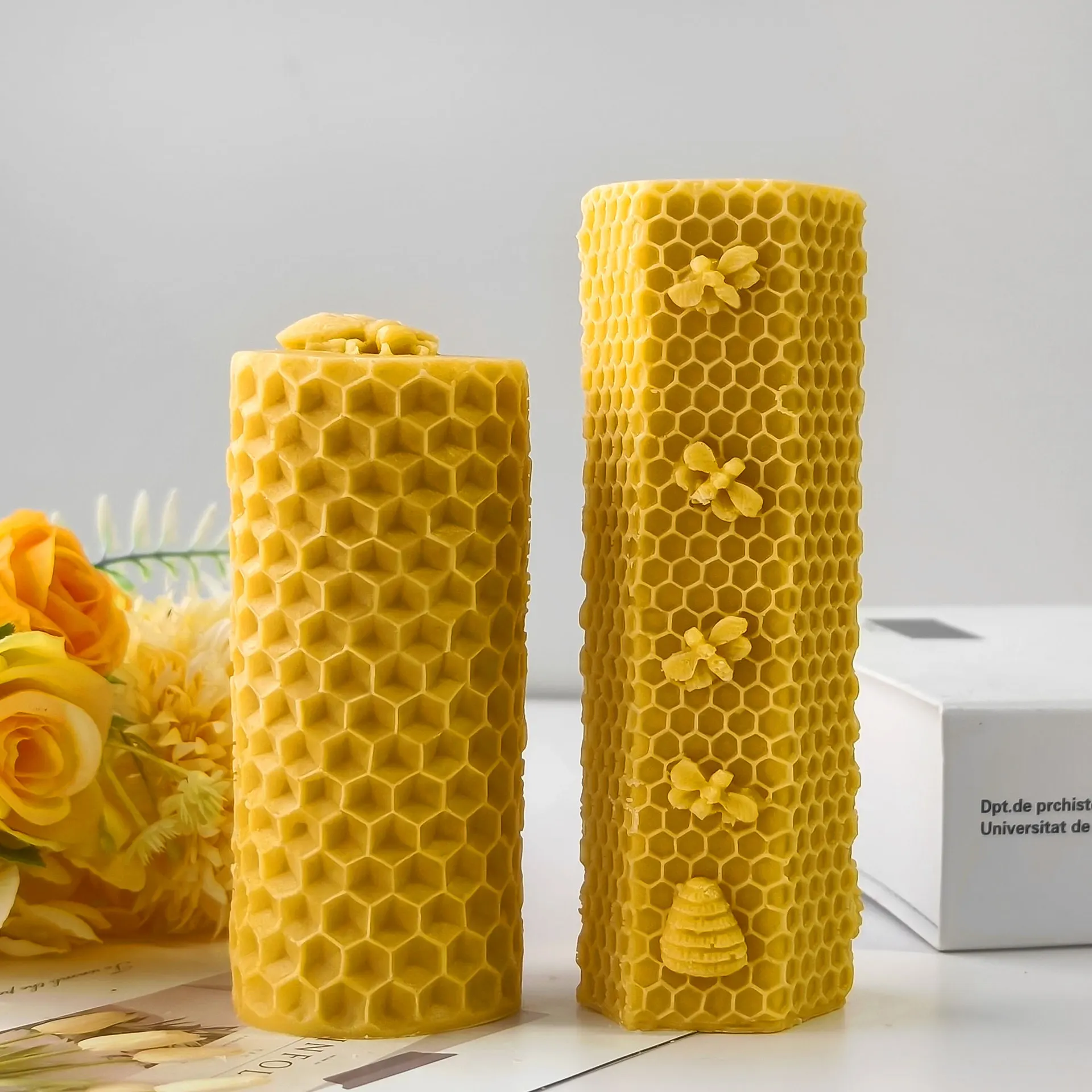 3D Silicone Candle Soap Mold Handmade DIY Plaster Sculpture Honeycomb ...
