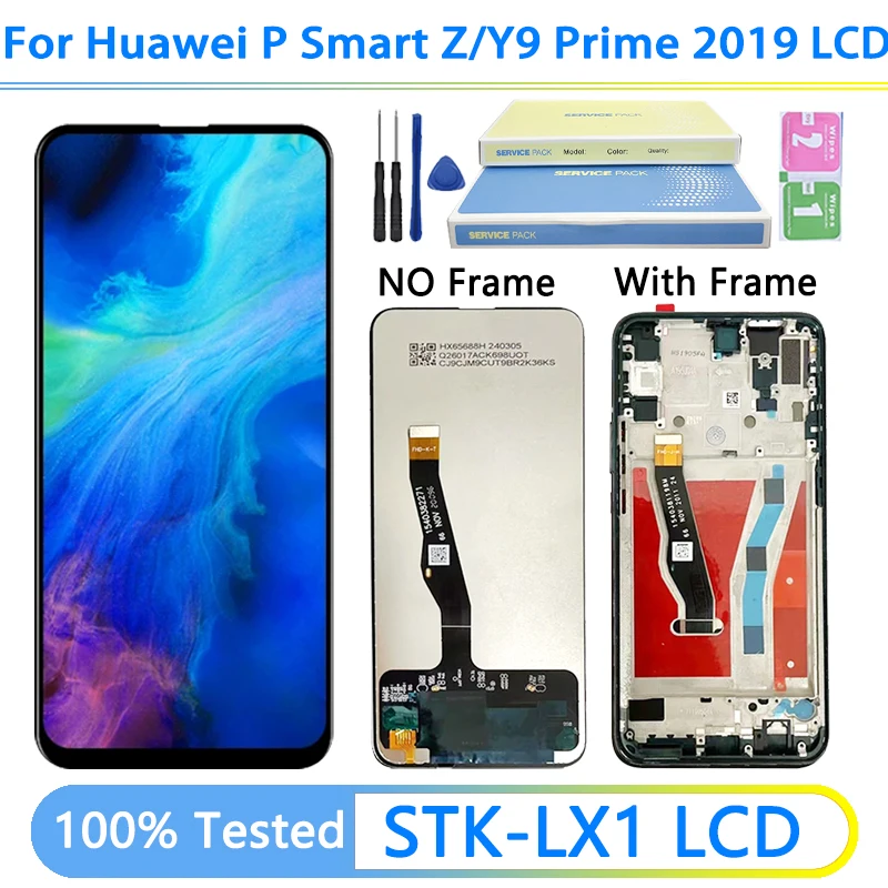 P الذكية Z شاشة عرض لهواوي Y9 Prime 2019 عرض مجموعة المحولات الرقمية ...
