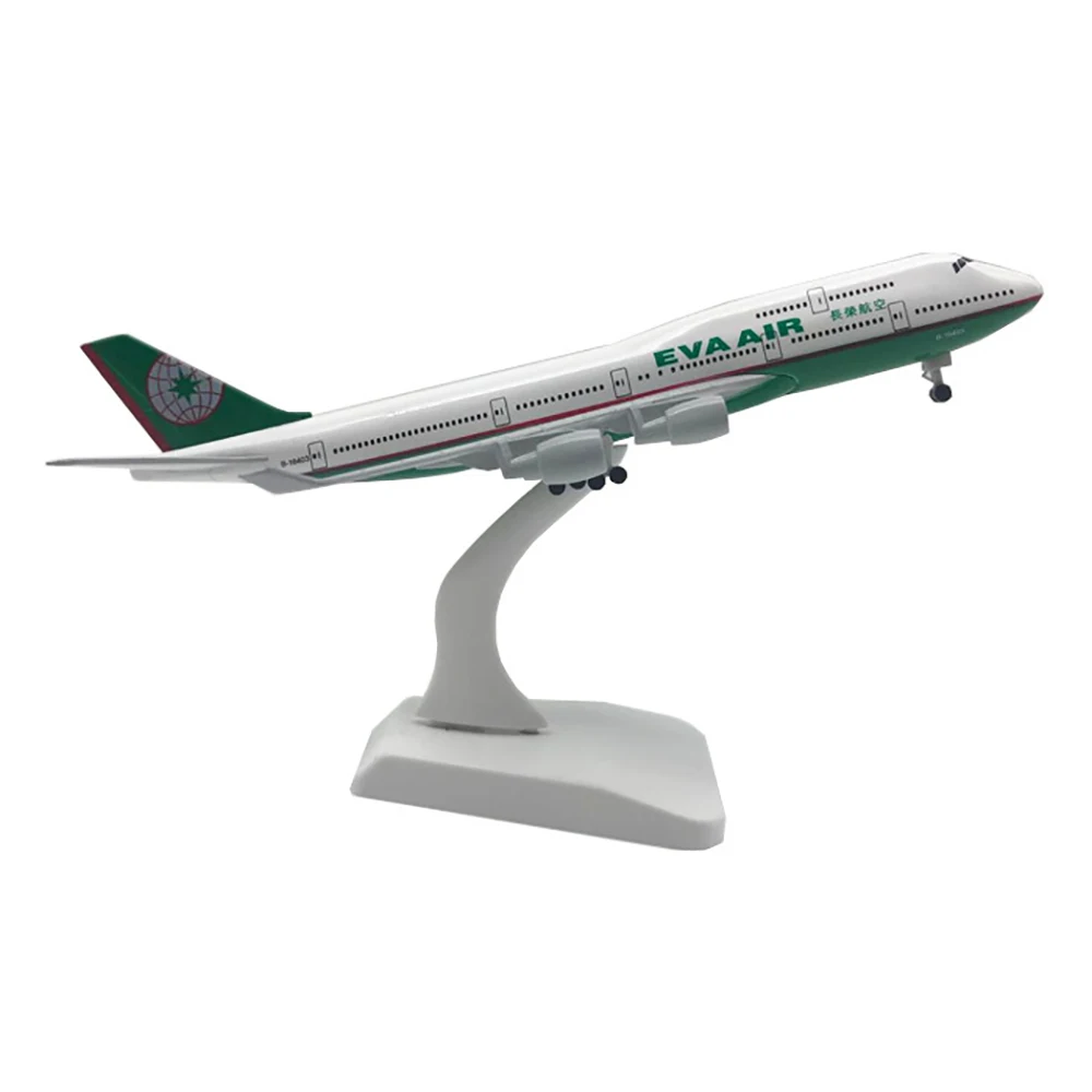20cm-Aircraft-EVA-Air-747-with-Landing-Gear-B747-Alloy-Plane-Model-Toys ...