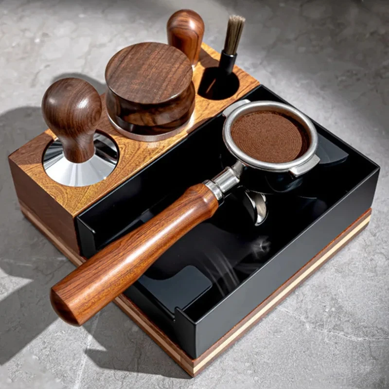 51-54-58mm-Coffee-Tamper-Holder-Espresso-Knock-Box-Storage-Rack-Wooden ...