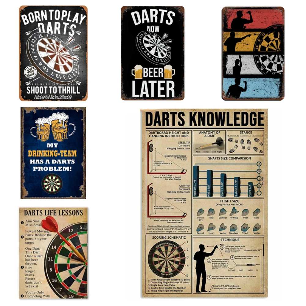 Darts-Poster-Gift-for-Beginner-Multisize-Wall-Decor-Artwork-8x12-Inches ...