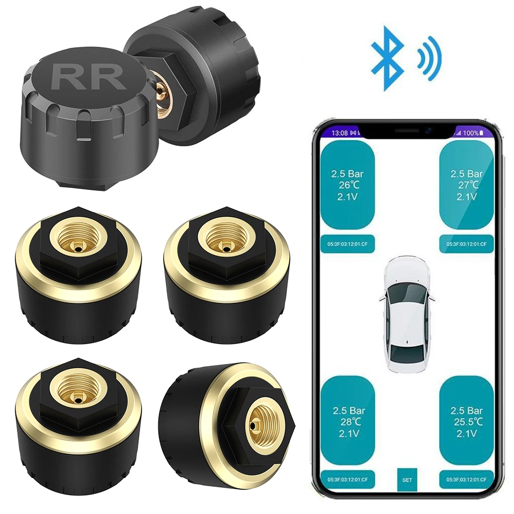Car-TPMS-Tire-Pressure-Monitoring-System-Bluetooth-5-0-Mobile-Phone ...