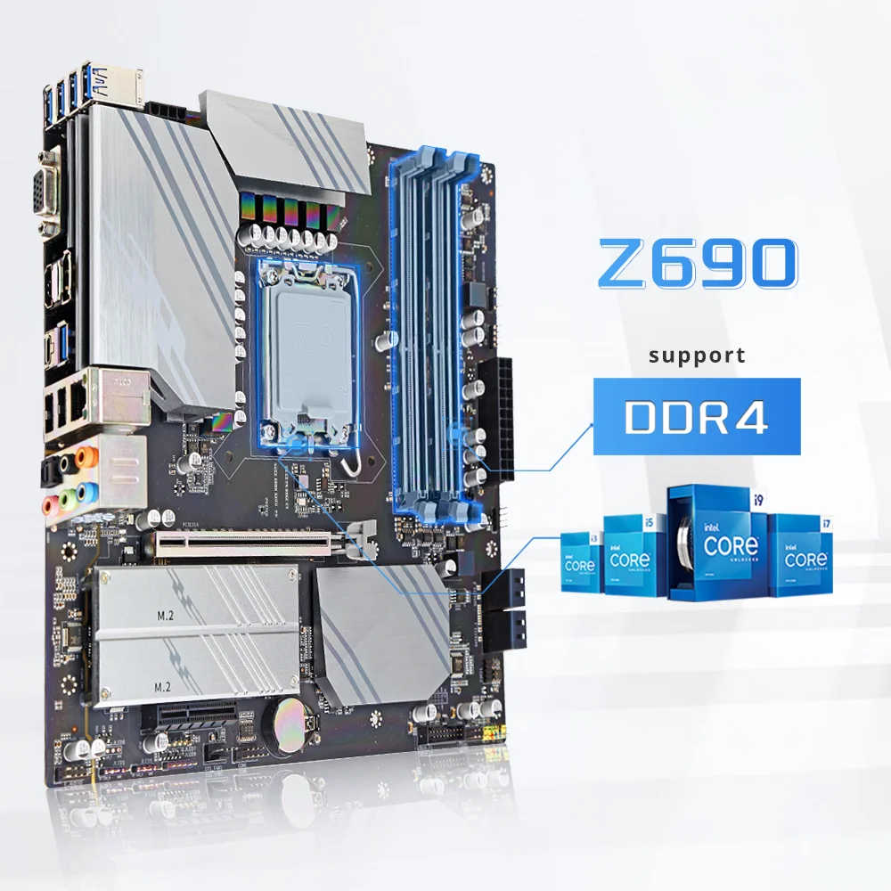 HISWISER Intel Z690 Micro ATX Motherboard 12th Gen Core i9 i7 i5 i3 CPU ...