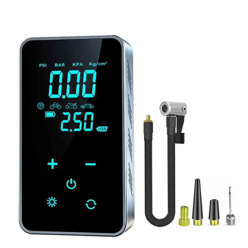 Car Electric Air Pump Portable Wired/Wireless Digital Touch Air ...