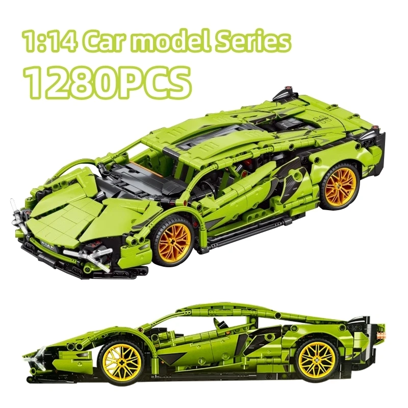 1280pcs-1-14-Supercar-Technology-Mechanical-Assemble-Building-Blocks ...