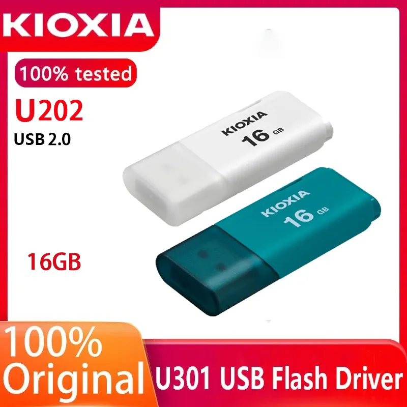 Kioxia-USB-TransMemory-Flash-Drives-16GB-Blue-and-White-U-Pan-Pendrive ...