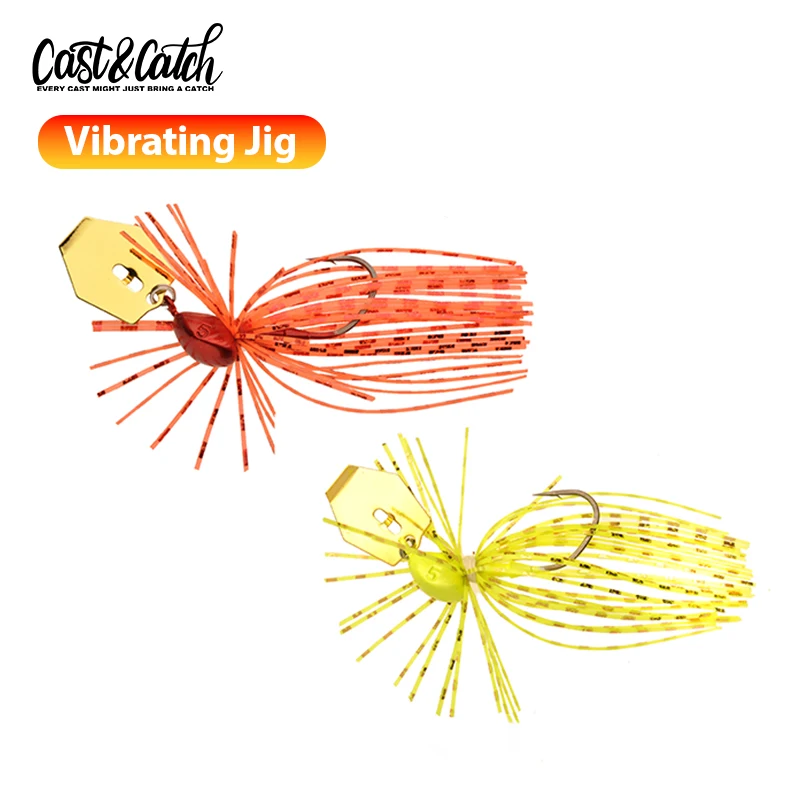 CAST&CATCH Vibrating Jig - 3.5g/5g Blade Bait With Skirt | Chatter Bait ...