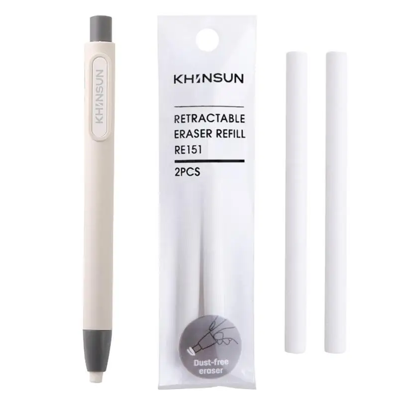 Retractable-Pencil-Eraser-Correction-Supplies-Pen-Style-Pencil-Rubber ...