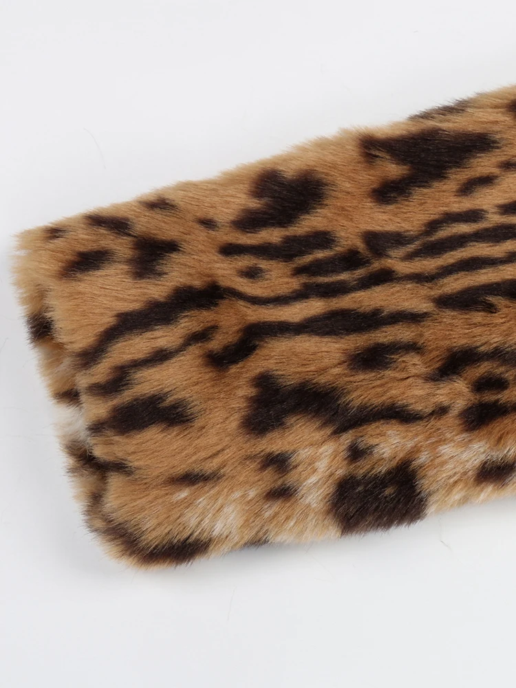 Nerazzurri Winter Long Loose Luxury Thick Warm Soft Fluffy Leopard ...