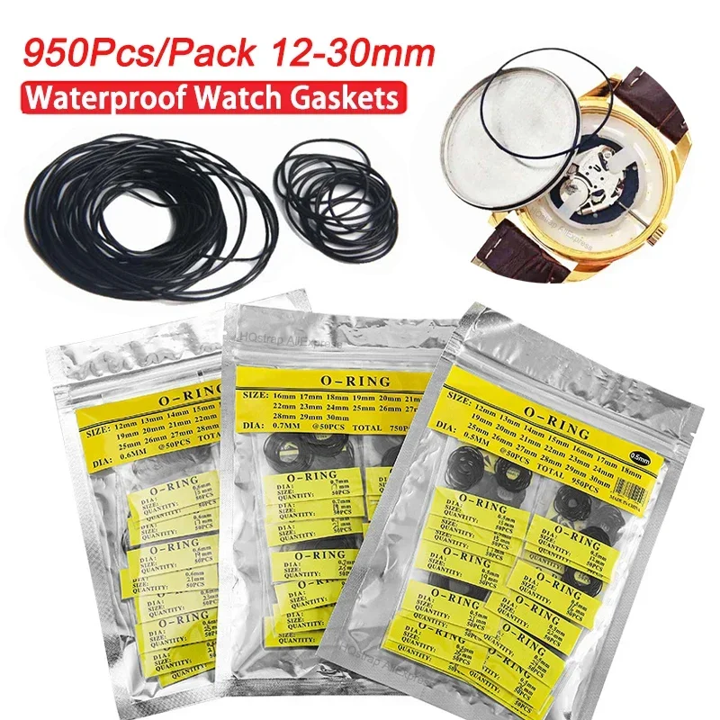 1-Pack-950pcs-Waterproof-Watch-Gaskets-O-Ring-0-5-0-6-0-7mm-Thick ...