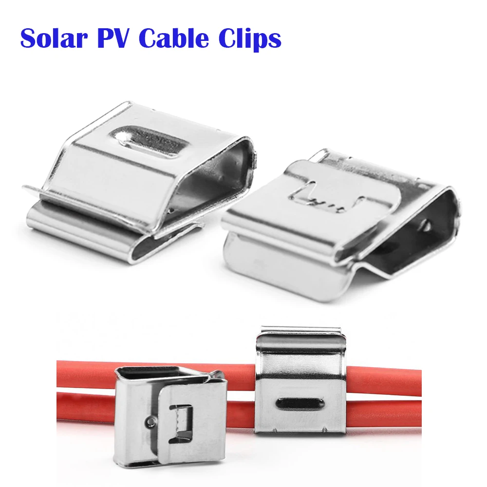 20-30-50pcs-Solar-Panel-Cable-Clips-PV-Wire-Fixing-Clip-Stainless-Steel ...