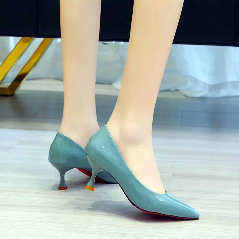 Classic-Basic-Stiletto-Pointed-Toe-Women-High-Heels-Sexy-Elegant-Red ...