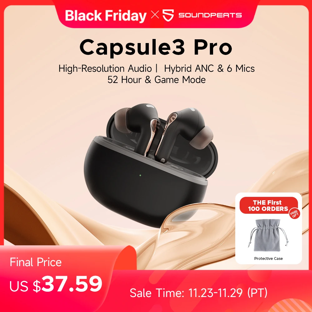 Słuchawki SoundPEATS Capsule 3 Pro za $40.82 / ~164zł - LowcyChin.pl