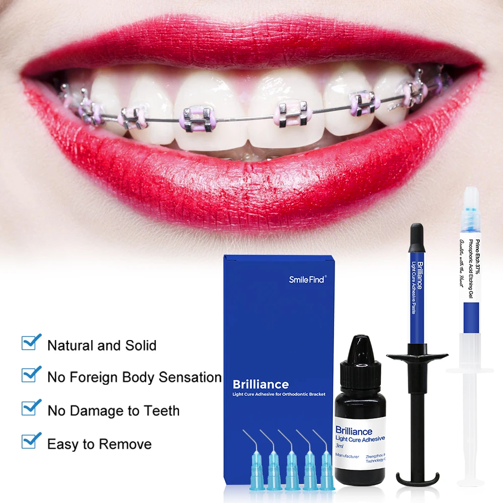 Dental-Orthodontic-Adhesive-Kit-Light-Curing-Metal-Ceramic-Brackets ...