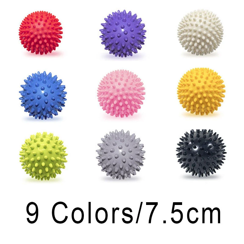 7.5CM PVC Spiky Massage Ball Reflexology Stress Relief Roller Ball ...