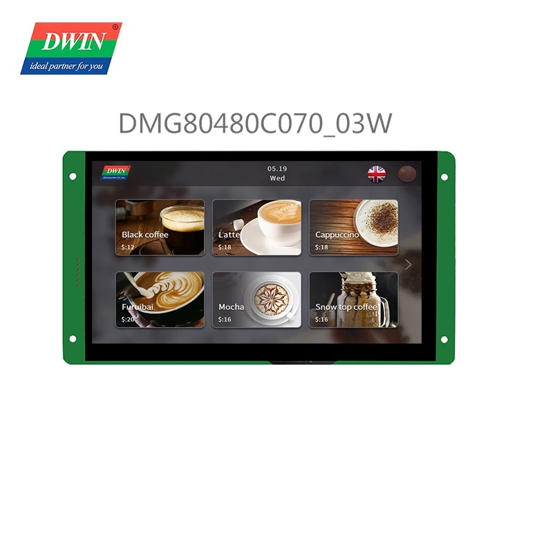 Dwin 7.0-inch Uart Tft Touch Module Hmi Display 800*480 Commercial Grade 262k Colors Rgb ...
