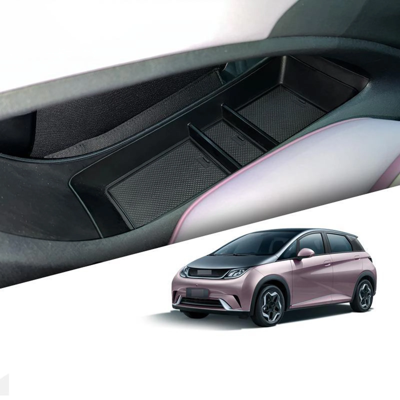 Auto-Center-Console-Tray-Organizer-3-Grids-Interior-Accessories-Durable ...