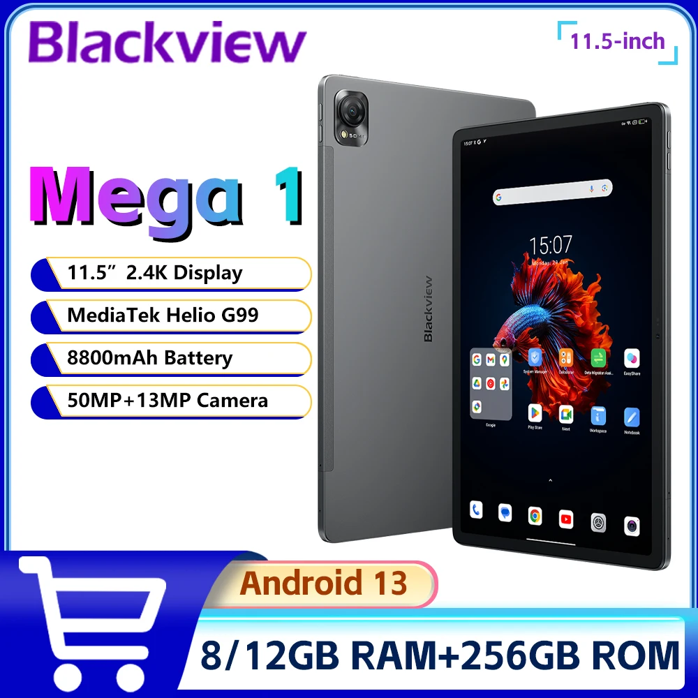Blackview-tableta-PC-MEGA-1-dispositivo-de-8GB-12GB-256GB-pantalla-FHD ...