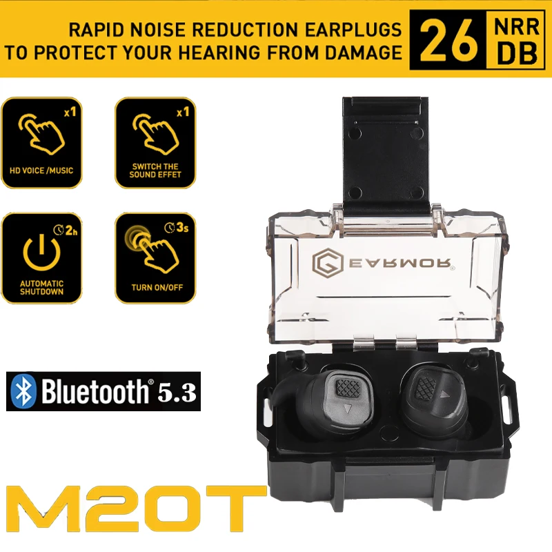 EARMOR M20T New Bluetooth 5.3 Earplugs Hunting Shooting Electronic ...