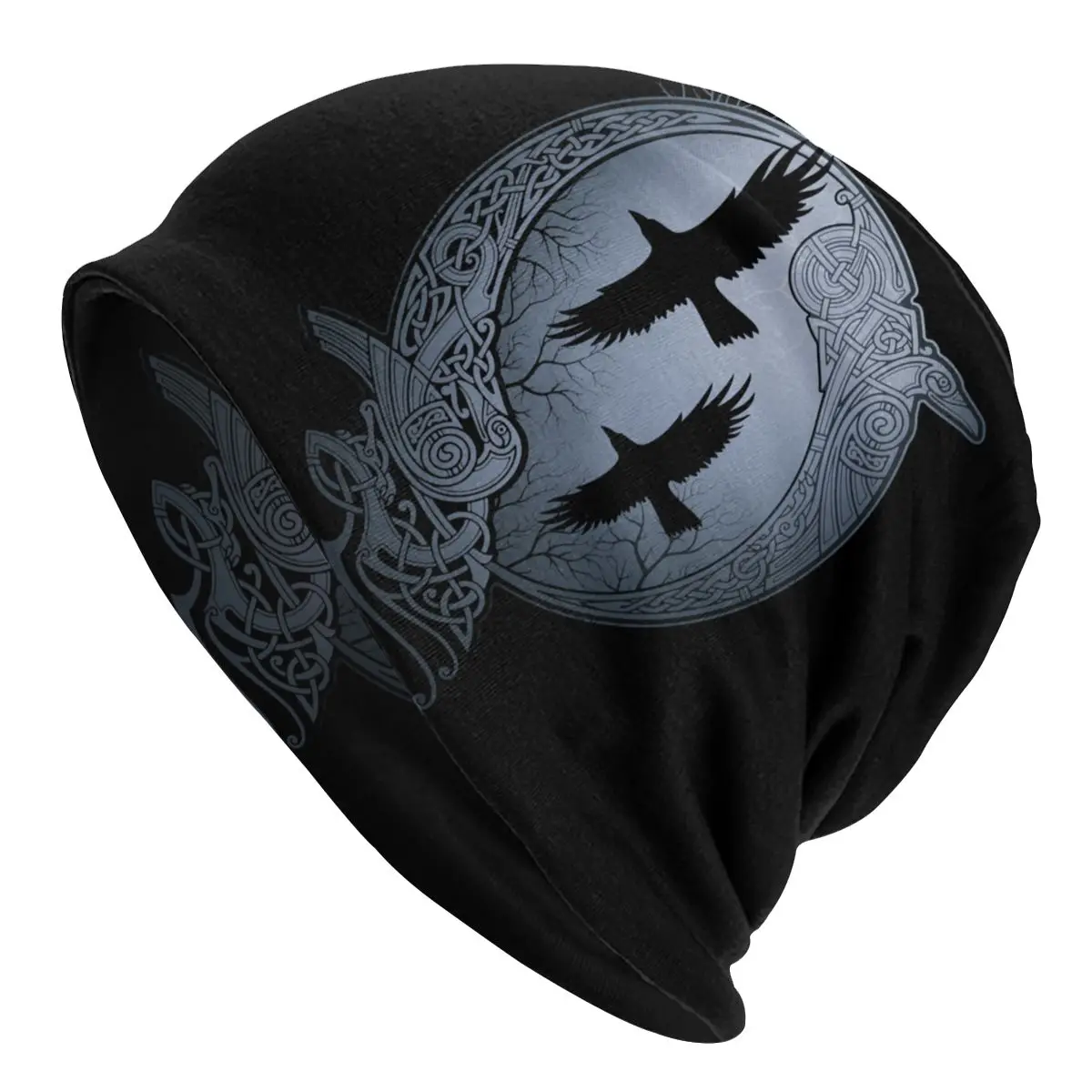 Odin Ravens Bonnet Hats Femme Knitted Hat For Women Men Winter Warm ...