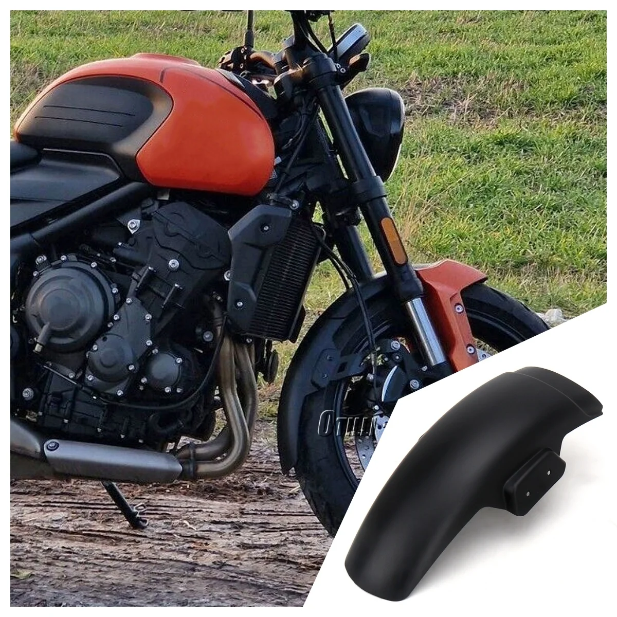 Motorcycle ABS Front Fender Extender 310mm Mudguard Extension Splash ...