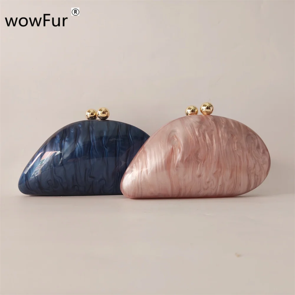 Factory-IrregularPearl-Blue-Nude-Acrylic-Box-Clutches-Evening-Bag ...