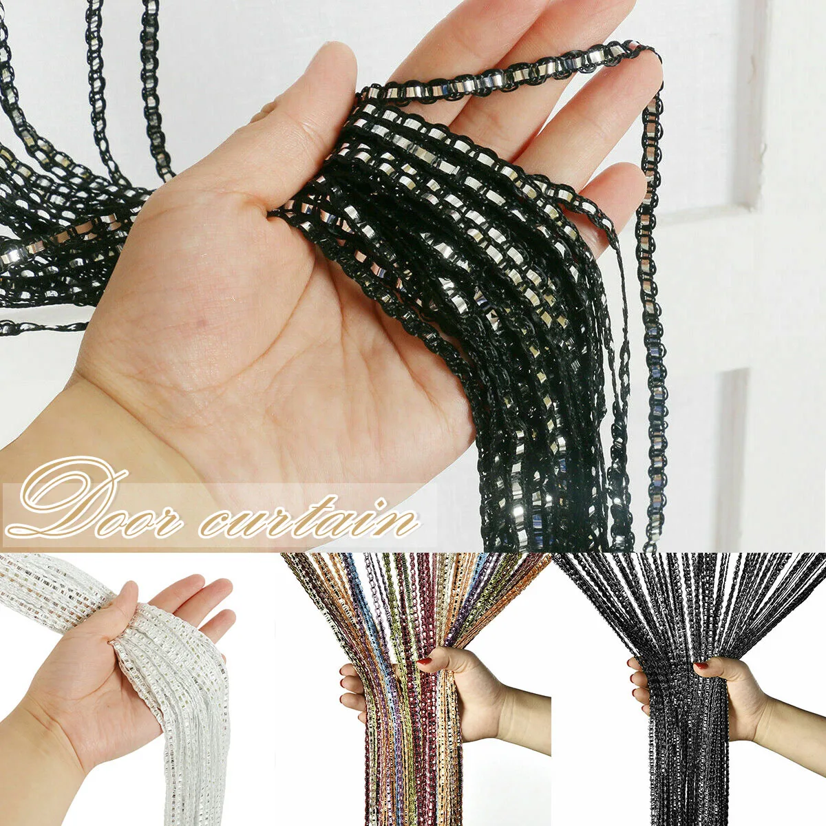 Home Door String Curtain Ornaments Room Divider Net Tassel Bead Curtain ...