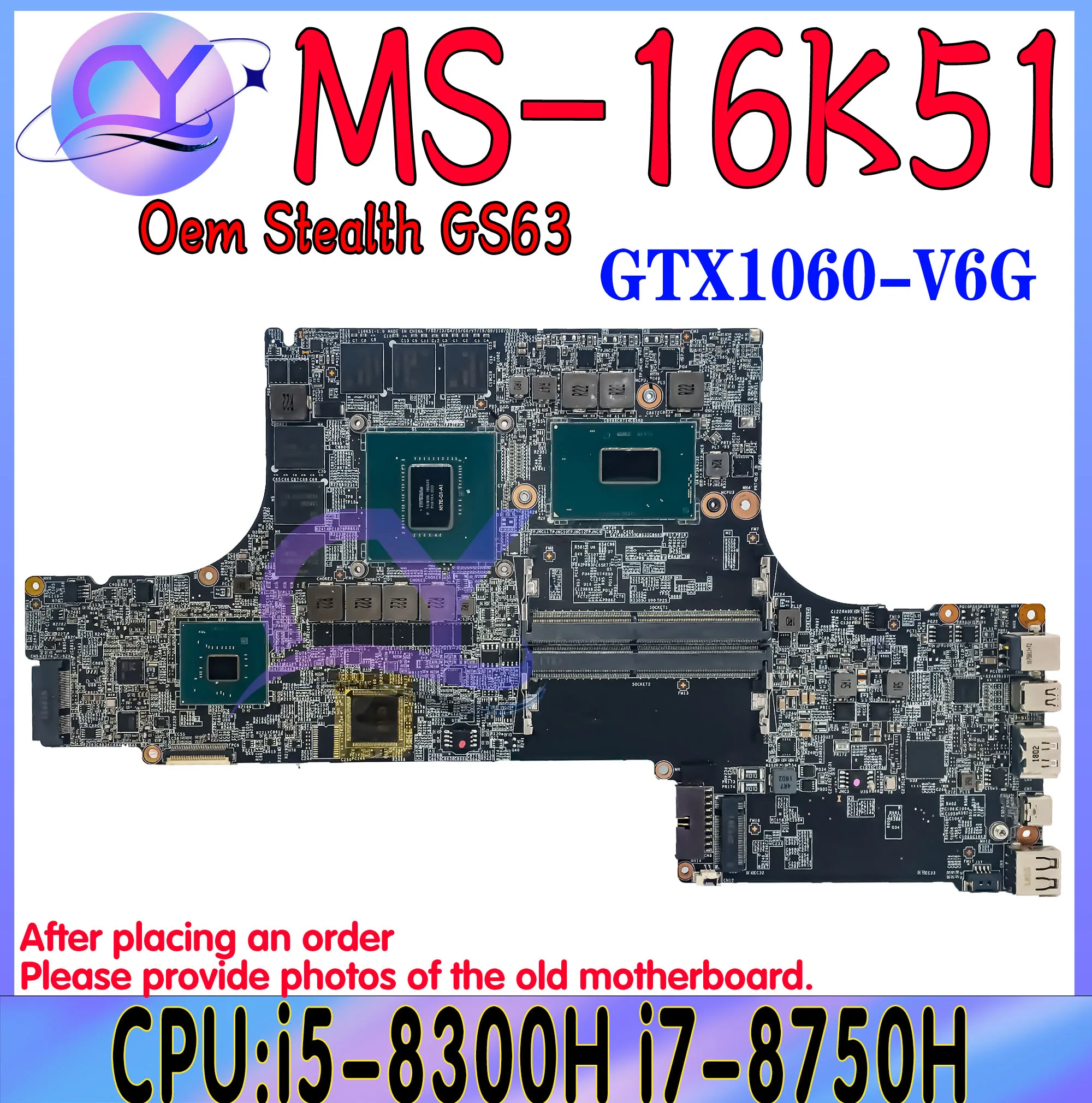 Placa-base-MS-16K51-para-ordenador-port-til-para-Msi-Oem-Stealth-GS63 ...