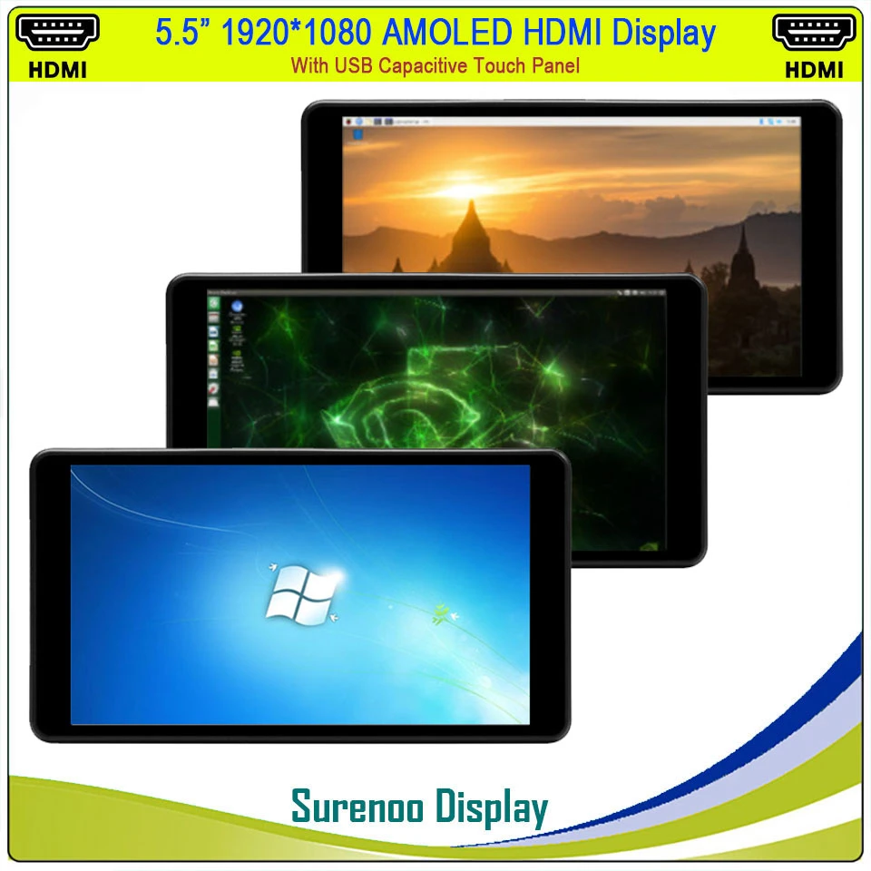 5.5" inch 1920*1080 AMOLED OLED HDMI Compatible TFT LCD Module Screen ...