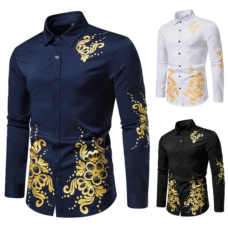 Chemises à boutonnage simple pour hommes, chemise à revers à manches ...