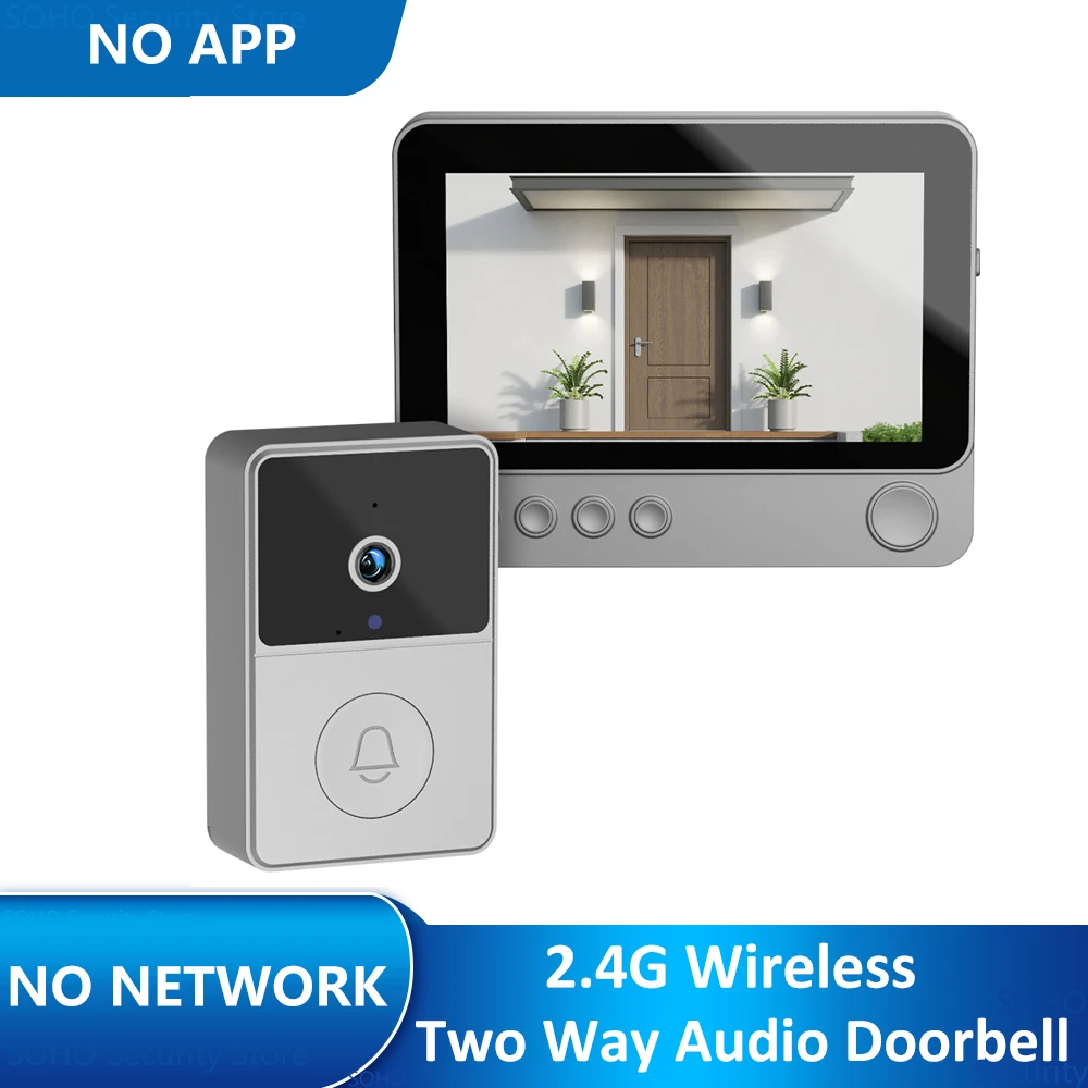 2.4Ghz Wireless Two Way Audio Intercom Infrared Night Vision Door ...
