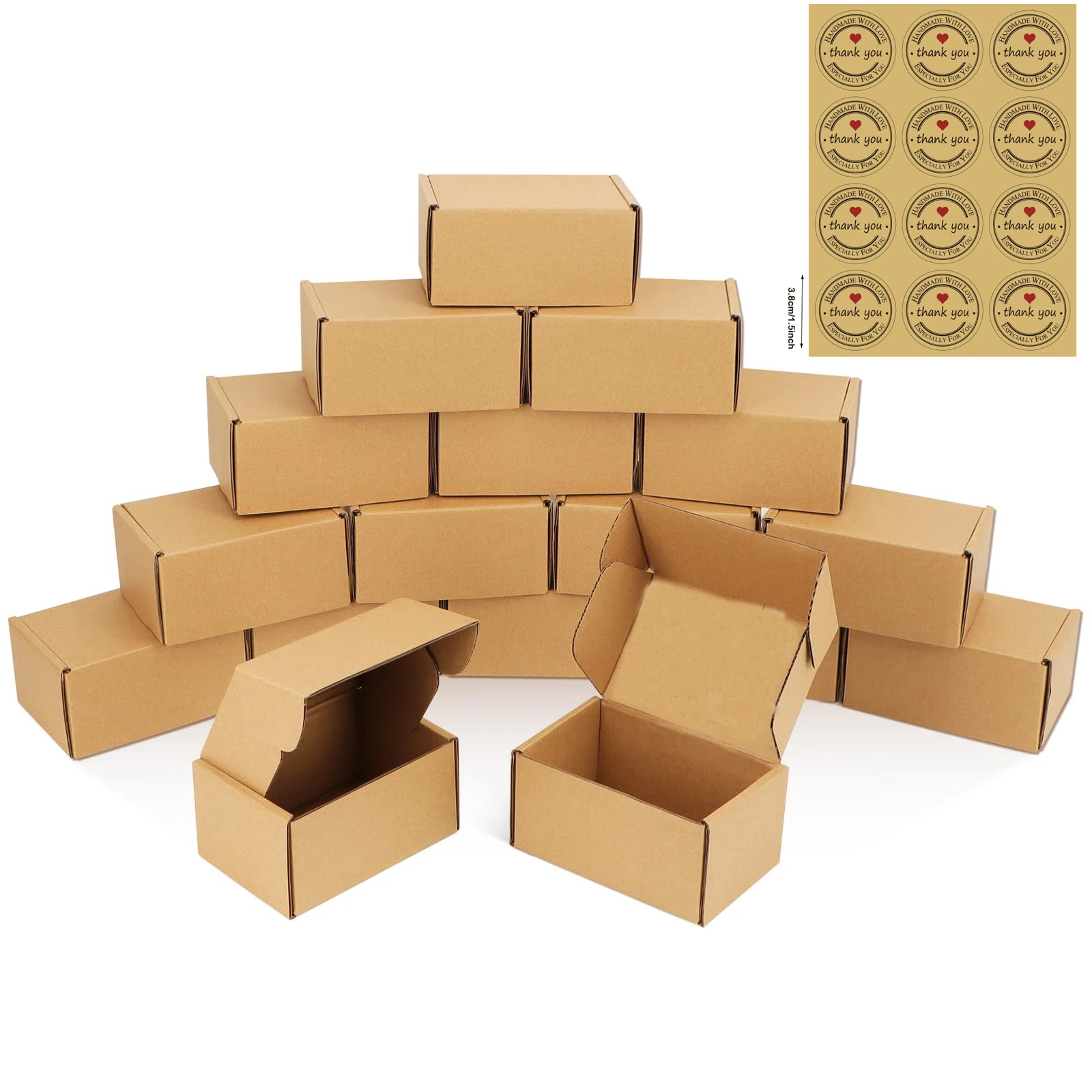 20-50PCS-Kraft-Paper-Gift-Boxes-Foldable-Small-Cardboard-Boxes-for ...