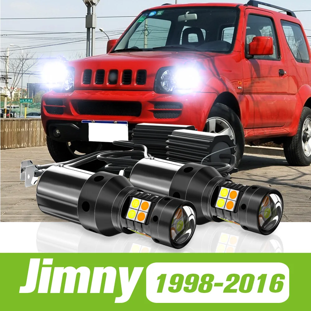 2pcs-For-Suzuki-Jimny-1998-2016-Dual-Mode-LED-Turn-Signal-Daytime ...