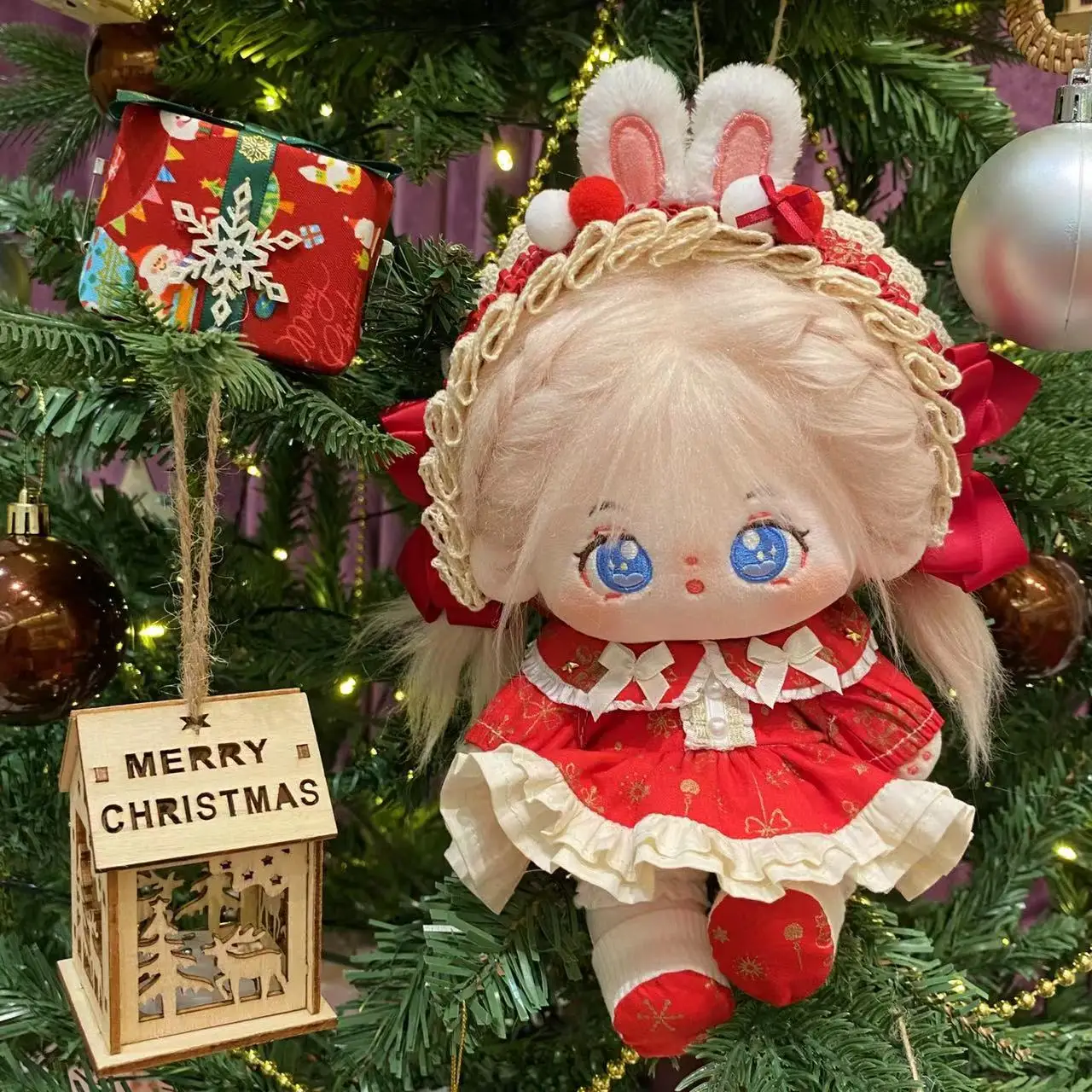 Limited 20cm Plush Human Doll Figure Baby Doll Light Hair Blue Eyes ...