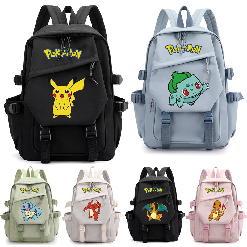 Mochila-de-Pok-mon-para-mujer-morral-escolar-impermeable-de-Pikachu ...