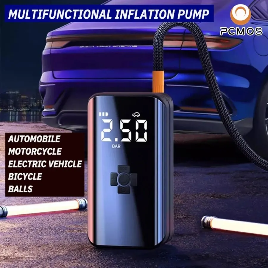 PCMOS-1Set-Car-Mounted-Inflation-Pump-Portable-Wireless-Automobile-Tire ...