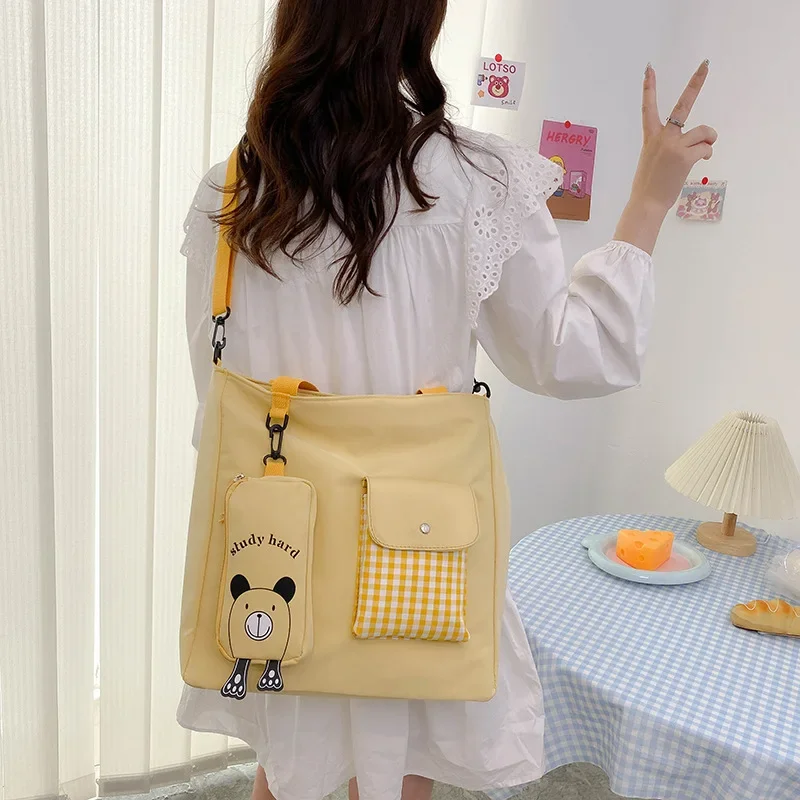Nylon-Shoulder-Handbags-Bag-for-Primary-Secondary-School-Students ...