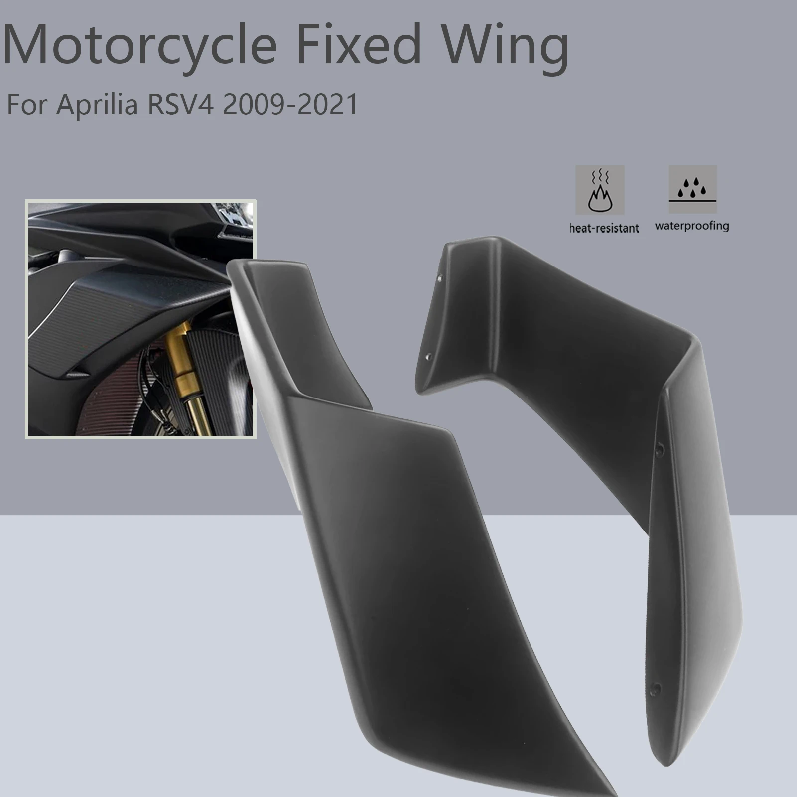 Motorcycle Fixed Wing Accessories Aerodynamic Wing Kit Spoilers Side ...