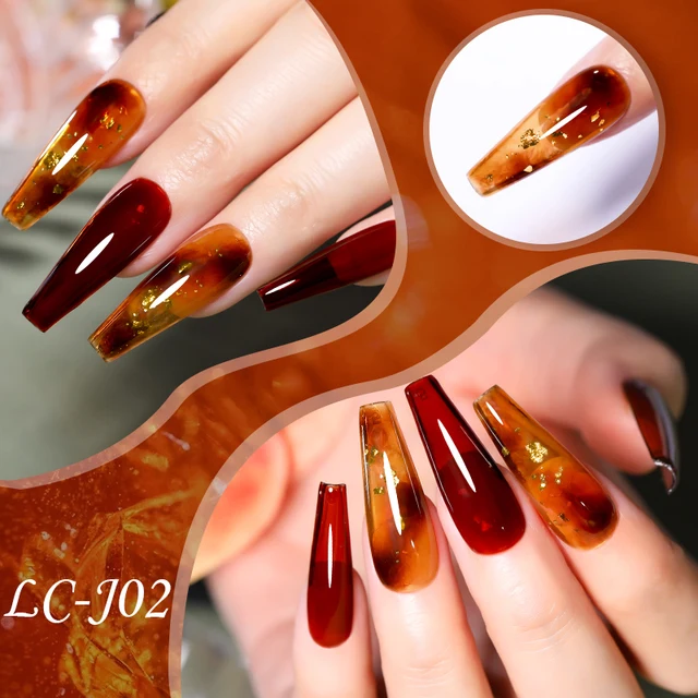 LILYCUTE 7ML Jelly Amber Gel Nail Polish | LILYCUTE