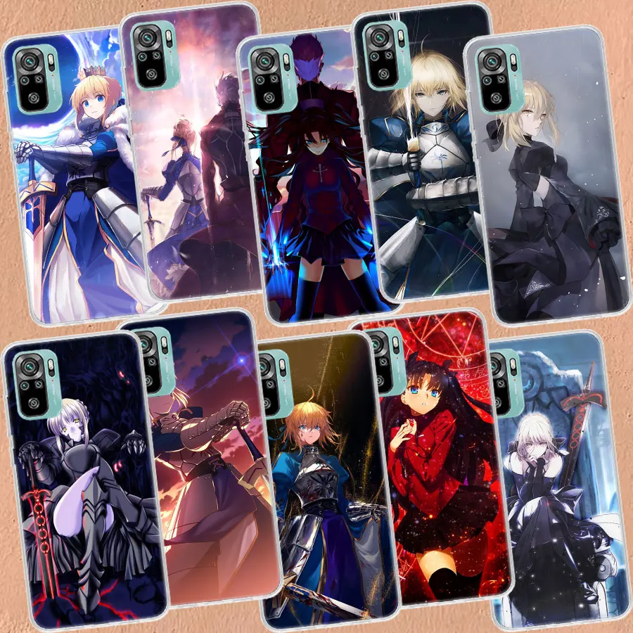 Cartoon-Fate-Stay-Night-Saber-Phone-Case-For-Xiaomi-Poco-X3-F6-X4-F4-GT ...