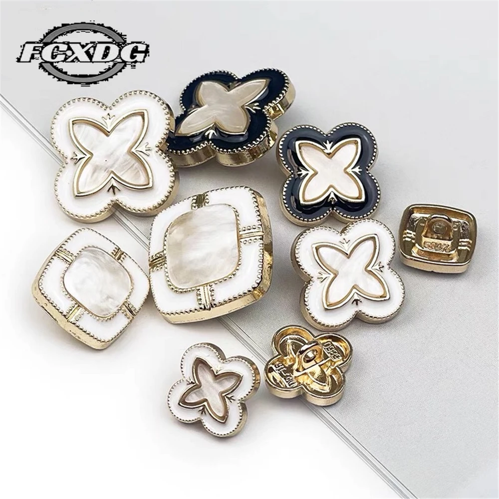 Luxury Square Metal Buttons For Clothing Sewing Accessories Women ...