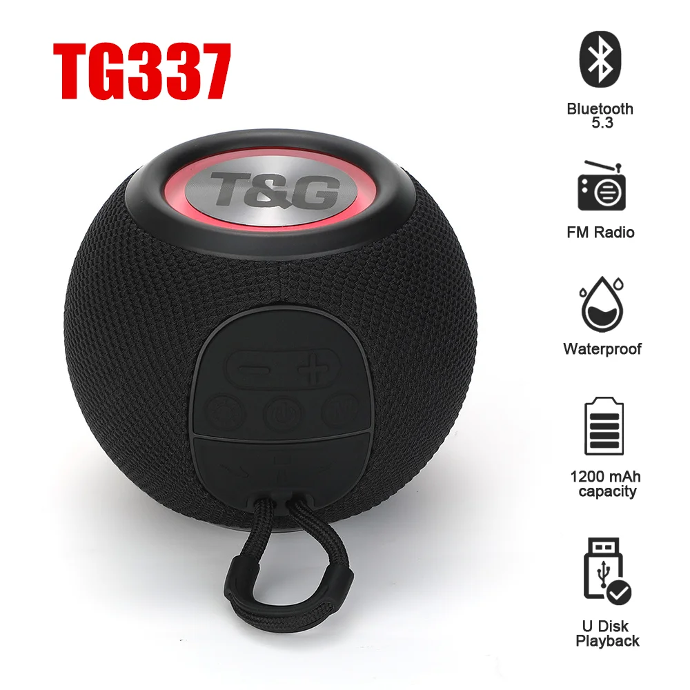 Altavoz-port-til-TG337-con-Bluetooth-minialtavoz-inal-mbrico-con-graves-Boombox-LED-IPX7 ...
