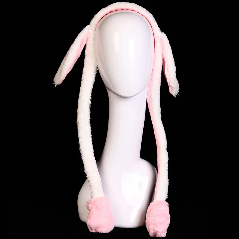 【Happier】 Cute Bunny Headband With Ears Moving Hair Funny Airbag Rabbit ...